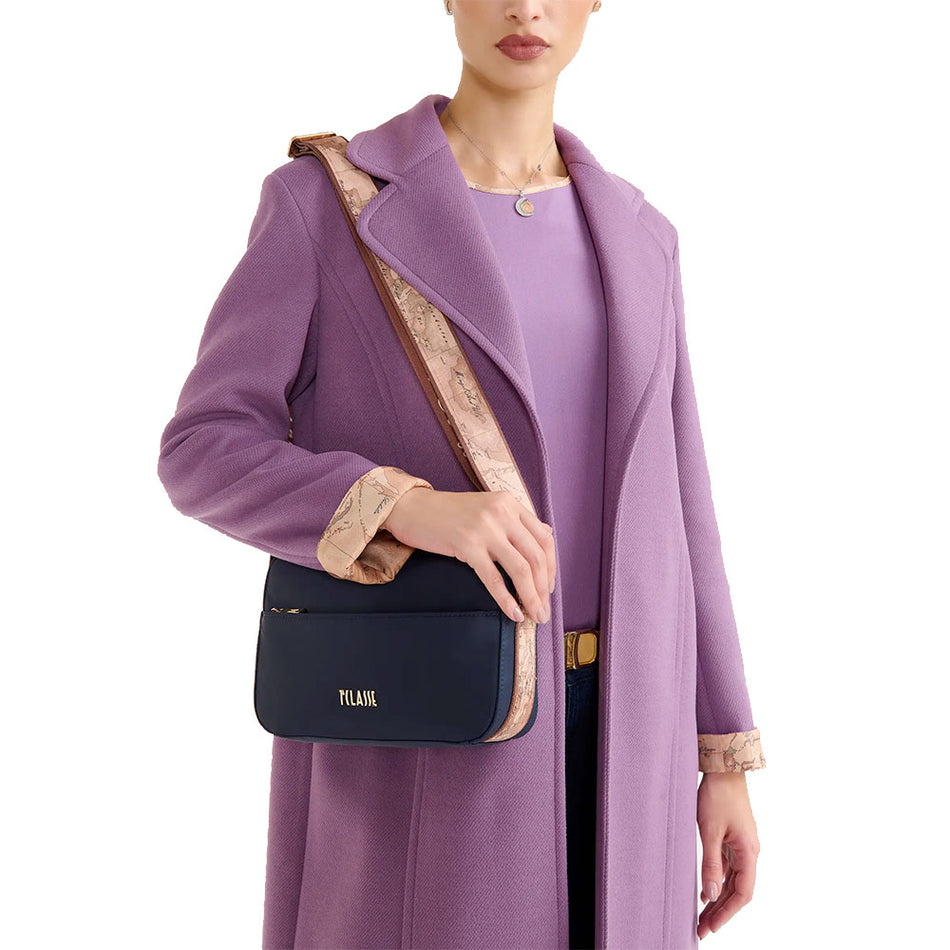Borsa a Tracolla 1A Classe Alviero Martini linea Stormy Nylon Blu Nott ...