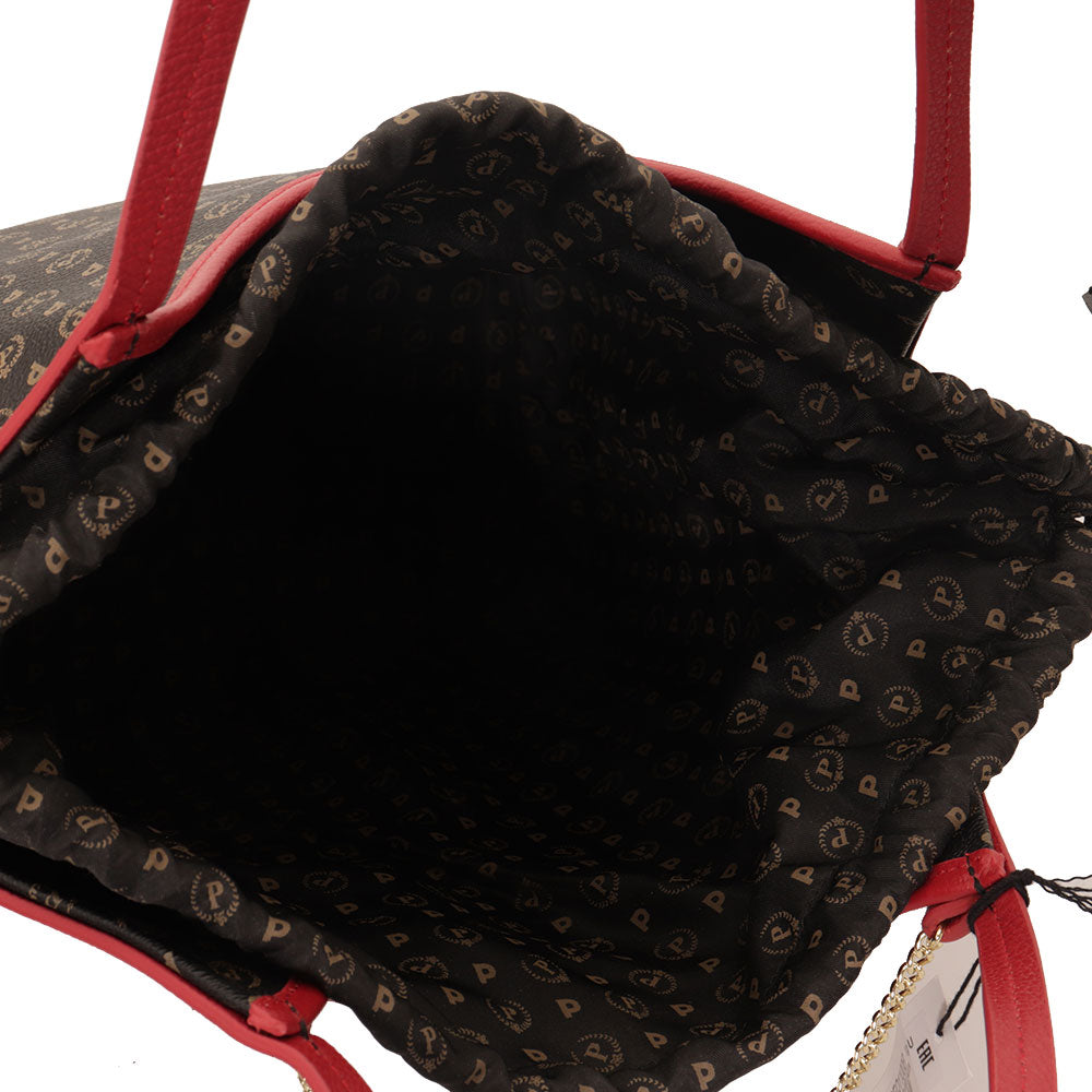 Shopping Bag POLLINI linea Heritage Logo Classic Nero e Lacca ...