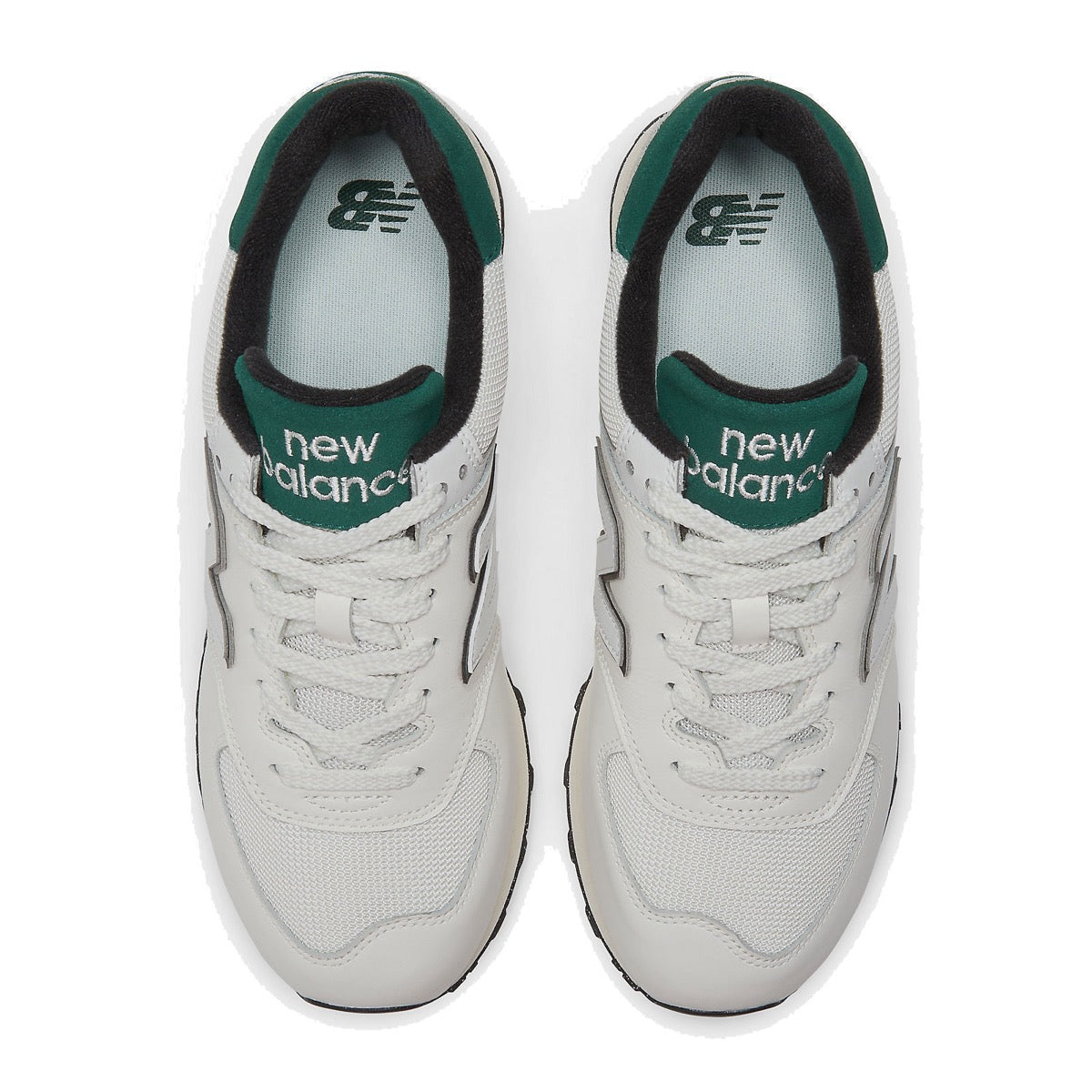 Scarpe Uomo NEW BALANCE Sneakers 574 in Pelle e Mesh colore White e ...